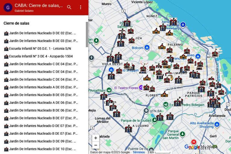 Crean un mapa del desmantelamiento de la educación pública en la Ciudad